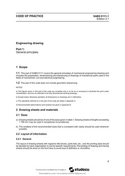 Sans 10111 1 Engineering Drawing Part 1 General Principles | PDF ...