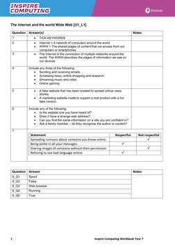Year 7 Inspire Computing Workbook | PDF | Page Layout | Internet