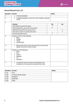 Year 7 Inspire Computing Workbook | PDF | Page Layout | Internet