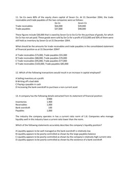 ACCA FA Exam Structure and Sample Questions | PDF | Equity (Finance ...