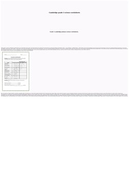 Cambridge Grade 2 Science Worksheets | PDF | English As A Second Or ...