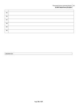 IB MYP Math Final Exam Y10 2024 | PDF | Vocational Education ...