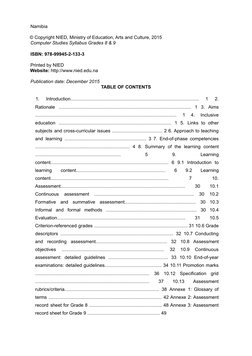 Computer Studies Grade 8-9 Syllabus Namibia | PDF | Operating System ...
