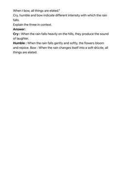 Class 9 English Literature Reader - Song of The Rain | PDF | Rain