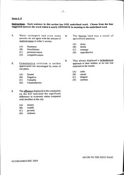 CSEC English A Paper 1 June 2024 | PDF | Beauty | Self Esteem