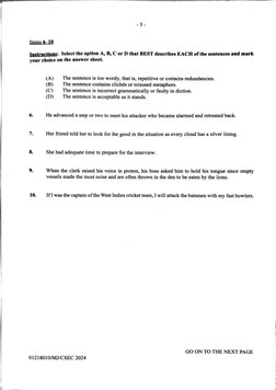 CSEC English A Paper 1 June 2024 | PDF | Beauty | Self Esteem