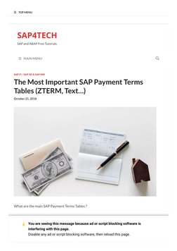 SAP Payment Terms Overview and Tables | PDF | Accounts Payable | Computing