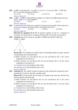 Class 10 Triangle Similarity Practice | PDF | Triangle | Elementary ...