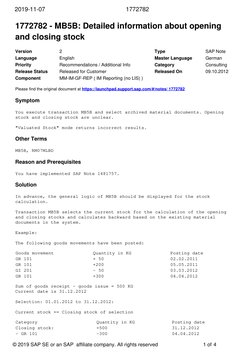MB5B: Opening & Closing Stock Guide | PDF | Information Technology ...