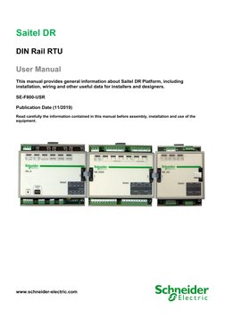 00 - Saitel DR Platform - User Manual - EN - 01 | PDF | Electromagnetic ...