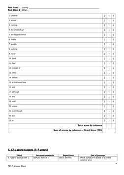 CELF-5 Assessment Protocol 5-8 Years | PDF