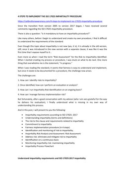 Implementing ISO 17025 Impartiality Steps | PDF | Risk | Risk Management