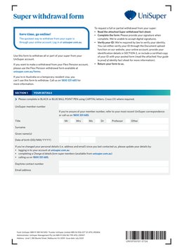UniSuper Withdrawal Process Guide | PDF | Identity Document | Pension