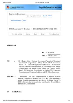 COA Circular 2022-004: Semi-Expendable Guidelines | PDF | Audit ...