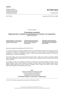 Norma ISO 4414: Seguridad en Neumática | PDF | Estandarización | Neumático