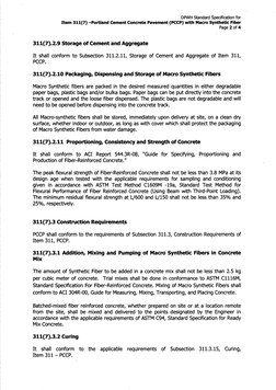DPWH Spec for PCCP with Macro Fibers | PDF | Concrete | Cement