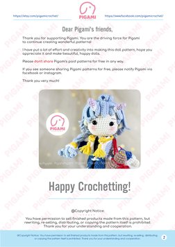 Bailu Crochet Doll Pattern by Pigami | PDF | Crochet | Crafts