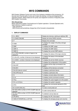 MVS Commands Reference for Operators | PDF | File System | Transmission ...