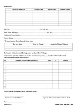 GES Personal Record Form Template | PDF | Sports & Recreation