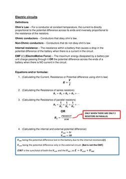 Grade 12 Electric Circuits Guide | PDF | Electrical Resistance And ...