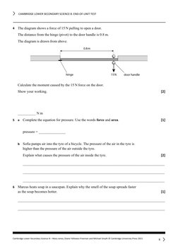 Unit 3 Science Test for Grade 8 | PDF | Speed