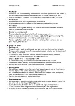 Grade 11 Economics: Economic Systems Notes | PDF | Economics | Economic ...
