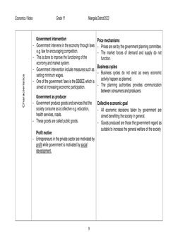 Grade 11 Economics: Economic Systems Notes | PDF | Economics | Economic ...