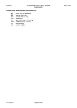 April 2024 Cambridge Math Mark Scheme | PDF