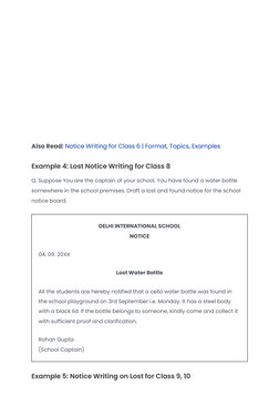 Notice Writing On Lost and Found - Format, Examples (2024) | PDF