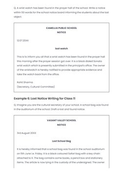 Notice Writing On Lost and Found - Format, Examples (2024) | PDF