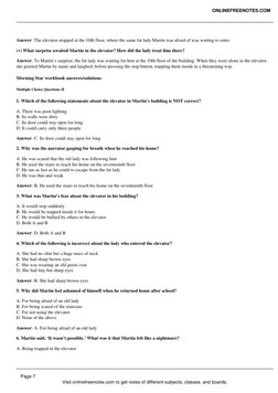 The Elevator: ICSE Class 10 Guide | PDF | Elevator | Fear