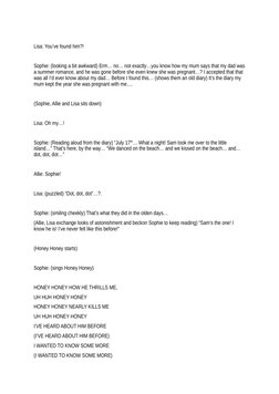 Mamma Mia Musical Script Excerpt | PDF