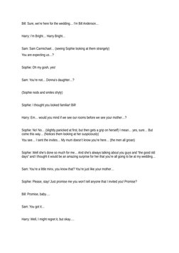 Mamma Mia Musical Script Excerpt | PDF