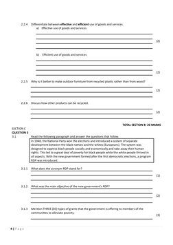 Grade 7 EMS Term 1 Controlled Test | PDF | Recycling | Plastic