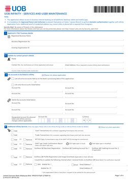 UOB Infinity User Maintenance Form | PDF | Computing