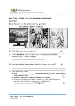 Grade 4 Geography & History Assessments | PDF