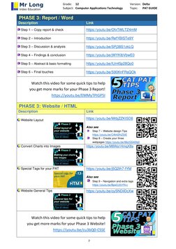 Grade 12 CAT PAT Guide by Mr Long | PDF | Spreadsheet | Websites