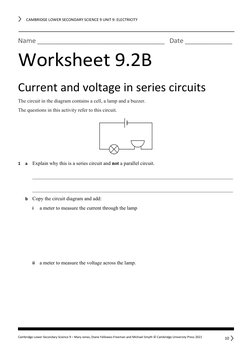 Grade 9 Series and Parallel Circuits Worksheet | PDF | Series And ...