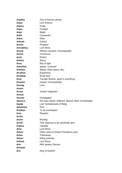 Hindu Baby Boy Names Inspired by Gods | PDF | Shiva | Vishnu