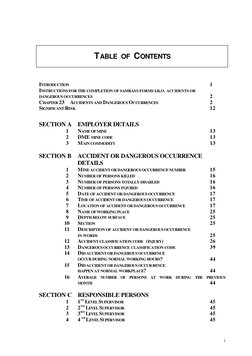 SAMRASS Codebook for Mining Accidents | PDF | Loader (Equipment) | Risk