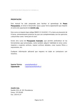 Manual Presto 8.8 en Español | PDF