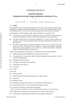 As 2067-2008 Substations and High Voltage Installations Exceeding 1 KV ...