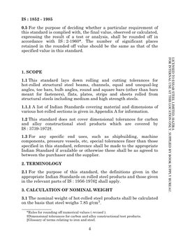 Is 1852 PDF | PDF | Engineering Tolerance | Rolling (Metalworking)