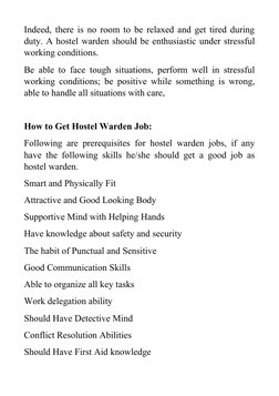 Hostel Warden Duties and Responsibilities | PDF | Educational ...