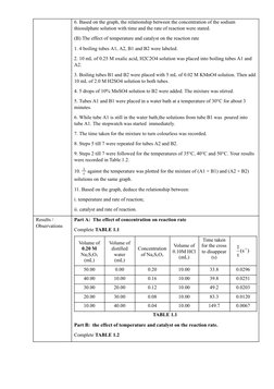 Rate of Reaction Lab Report SK025 | PDF | Reaction Rate | Change