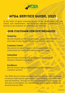 NTSA Service Guide 2023 Overview | PDF | Driver's License | Vehicle ...