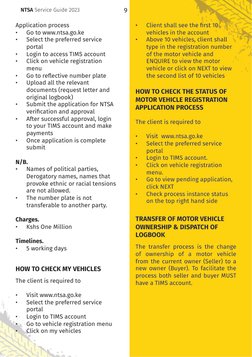 NTSA Service Guide 2023 Overview | PDF | Driver's License | Vehicle ...