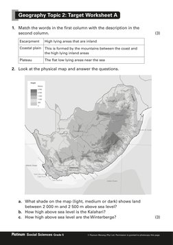 Grade 5 Social Sciences Worksheets | PDF | Africa | Water