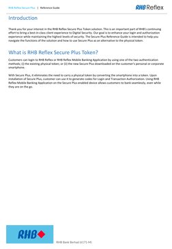 RHB Reflex Secure Plus Activation Guide | PDF | Personal Identification ...
