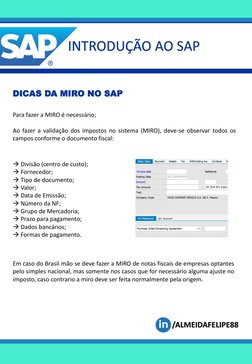 Como Realizar MIRO no SAP | PDF | Impostos